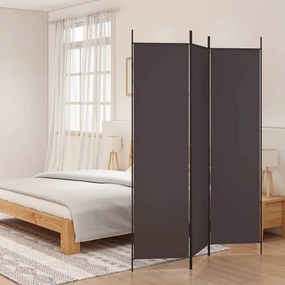 vidaXL 3dílný paraván 150x200 cm textil [42039207] Barva: Hnědá