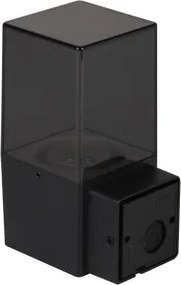 Venkovní nástěnné svítidlo se senzorem 1xE27/40W/230V IP44 černá/kouřová