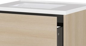 Bílá matná závěsná skříňka pod umyvadlo 61x61 cm Bodera – Germania