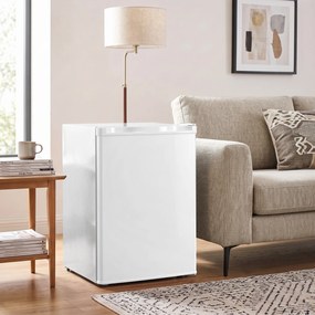 HOMCOM Mini lednička s mrazákem, nastavitelný termostat, malá lednička, jednodveřová, 72,5 l, bílá
