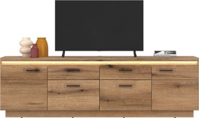 XXXLutz KOMODA POD TELEVIZI, barvy dubu, 210/64,4/44,6 cm Hom`in - TV stolky & komody pod TV - 001803080402