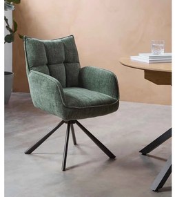 Designová otočná židle Callahan lesnická zelená