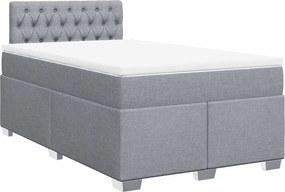 Box spring postel s matrací světle šedá 120x190 cm textil 3285834