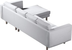 Potah na pohovku IKEA Norsborg 4-místná se šezlongem barva bílá látka pletený vzor