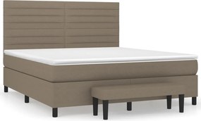 Box spring postel s matrací taupe 160x200 cm textil 3136689