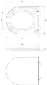 OMNIRES OTTAWADEBP - Záchodové prkénko SoftClose OTTAWA duroplast/lesklá bílá