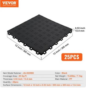 Garážové dlaždice zámkové, 30,5 × 30,5 × 1,3 cm – CKDDHSJ251212I91TV0