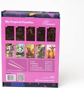 SEKOIA Škrábací sada Safari zvířátka / 10 obrázků / od 4 let