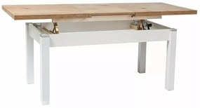 Rozkládací konferenční stolek Kleopatra 124/164 cm dub lancelot/bílý