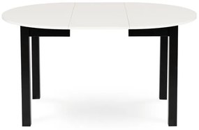 Rozkládací jídelní stůl Klara 102-142 cm MDF bílá/černá