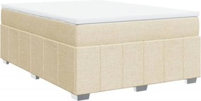 Box spring postel s matrací krémová 140x200 cm textil 3285482