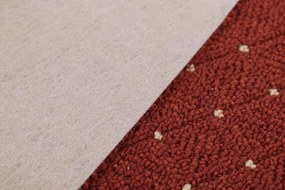 Condor Carpets, AKCE: 70x200 cm Kusový koberec Udinese terra - neúčtujeme odřezky z role - obšitý ze všech stran, šíře, oranžová, filc, chodba / předsíň