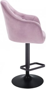 LuxuryForm Barová židle ANDORA VELUR  na černém talíři - fialová