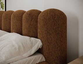 Postel Oloroso 180x200 s kovovým roštem a úložným prostorem, hnědý ženyl