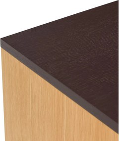 Hnědá komoda v dekoru dubu 140x65x35 cm Dual – Hübsch
