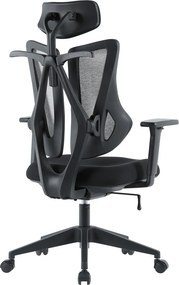 Ergonomická kancelářská židle E-racer VANTOR - šedá síťovina