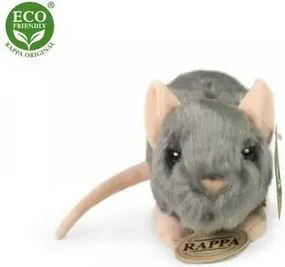 RAPPA Plyšová myš 16 cm / ECO-FRIENDLY / od 0 měsíců