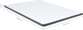 vidaXL Vrchní matrace na postel boxspring 200 x 140 x 5 cm [288214]