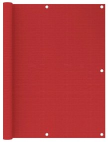 vidaXL Balkónová zástěna červená 120 x 300 cm HDPE