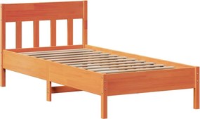 Postel bez matrace voskově hnědá 75 x 190 cm masivní borovice 3323286