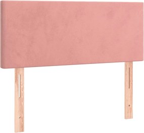 Box spring postel s matrací růžová 120 x 200 cm samet 3141178