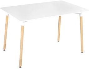 Jídelní stůl 120 x 80 cm světlé dřevo/bílý NEWBERRY Beliani