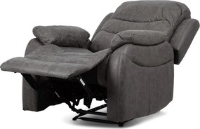 Polohovací křeslo, šedá, látka, TV-4086 GREY