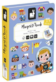 Janod Magnetická kniha skládačka pro děti Povolání Magnetibook