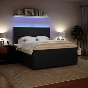 Box spring postel s matrací černá 180x200 cm samet 3294708