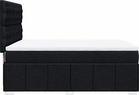 Box spring postel s matrací černá 140x200 cm textil 3294000