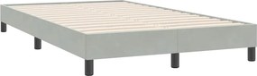 Postel Box Spring bez matrace světle šedá 120x220 cm samet 3315867