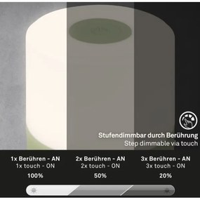 Briloner 7461019 - LED Stmívatelná nabíjecí stolní lampa LED/2W/5V IP44 zelená