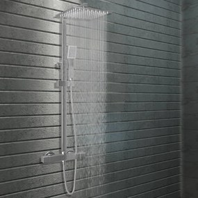 Sprchový set se dvěma hlavicemi a termostatem nerezová ocel,  145053