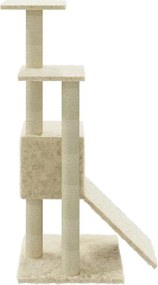 Škrabadlo pro kočky se sisalovými sloupky krémové 92 cm 171512