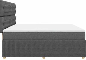 Box spring postel s matrací tmavě šedá 180x200 cm textil 3292143