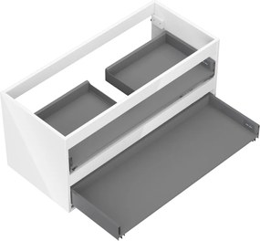 Mexen Box-A, závěsná skříňka 100 cm, 2 zásuvky, bílá lesklá, 91AX0-1000-470-2-00