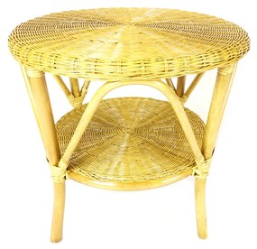 Ratanový obývací stolek - světlý med