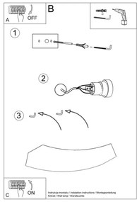 Sollux SL.0837 - Nástěnné svítidlo HATTOR 2xG9/40W/230V