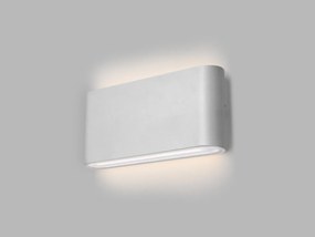 LED dekorativní nástěnné hliníkové svítidlo FLAT II - bílá, 2 x 5W, 2 x 565 lm, 175 mm
