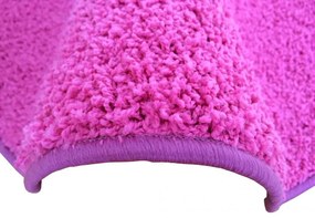 Vopi | Kusový koberec Color shaggy růžový - 120 cm kulatý