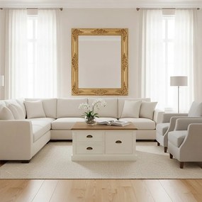 Bílý konferenční stolek v dekoru jedle 90x90 cm Hardwick – Premier Housewares