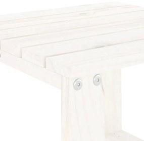 Zahradní odkládací stolek bílý 40x38x28,5 cm masivní borovice