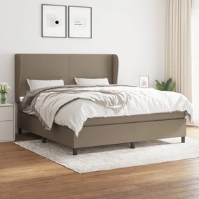 Box spring postel s matrací taupe 180x200 cm textil 3127825