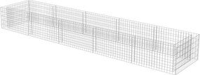 Gabionový vyvýšený záhon pozinkovaná ocel 450 x 90 x 50 cm 143553