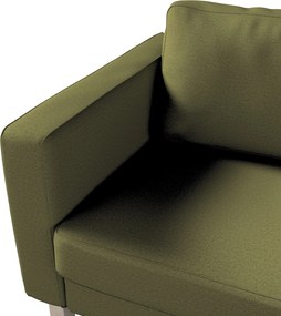 Potah na pohovku IKEA Karlstad, 3-místná, rozkládací barva zelená látka pletený vzor
