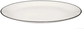 Dezertní talíř s proužkem 21 cm A TABLE LIGNE NOIR ASA Selection - bílý