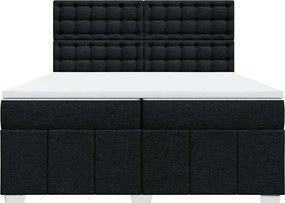 Box spring postel s matrací černá 200x200 cm textil 3294091