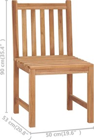vidaXL Zahradní židle s poduškami 8 ks masivní teak [3073143] Barva: krémová