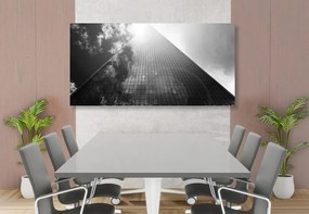 Obraz mrakodrap v černobílém provedení Varianta: 100x50