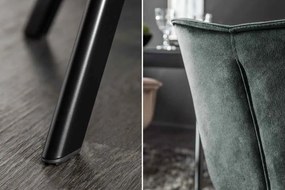 Designová otočná židle Kiara tmavě zelený samet